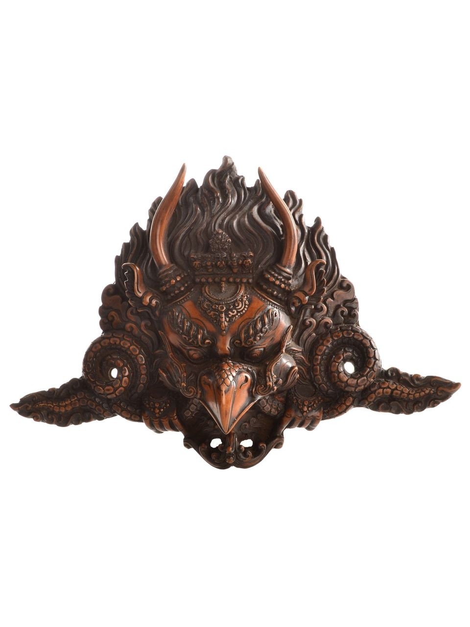 Garuda Maske Resin 19 cm braun