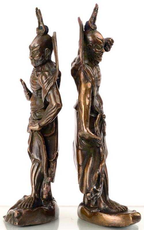 Nio Kangoo Agyo and Ungyo 16,5 cm oxidied